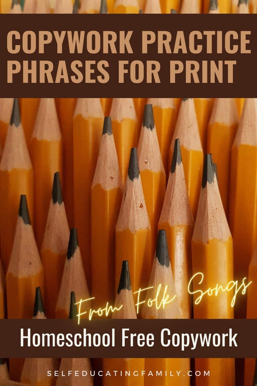 Free Copywork for Homeschool | Self Educating Family