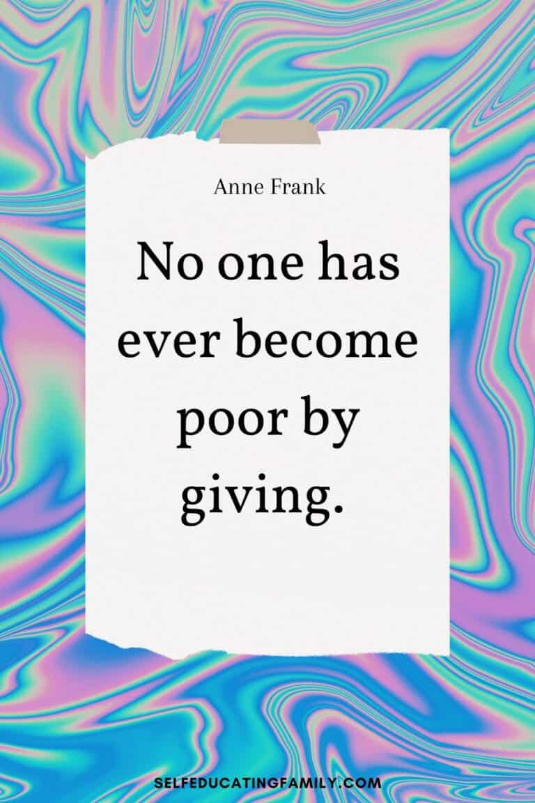 12 Generosity Quotes from Literature | Self Educating Family