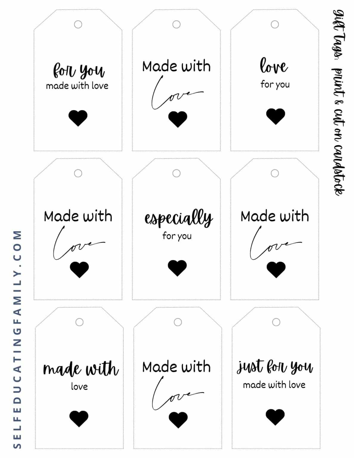 DIY Handmade Gift Tag Ideas | Self Educating Family