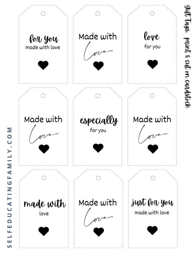 DIY Handmade Gift Tag Ideas | Self Educating Family