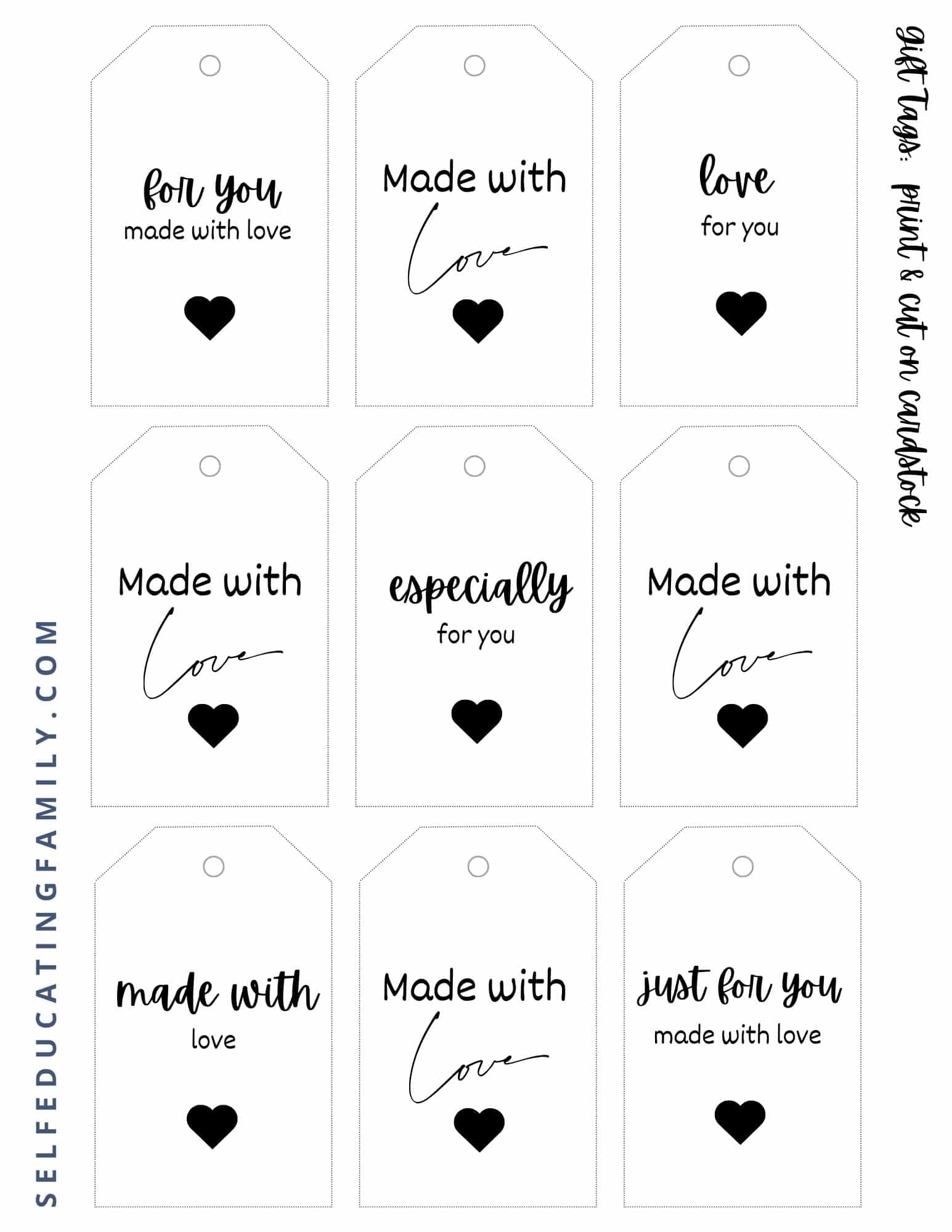 DIY Handmade Gift Tag Ideas | Self Educating Family